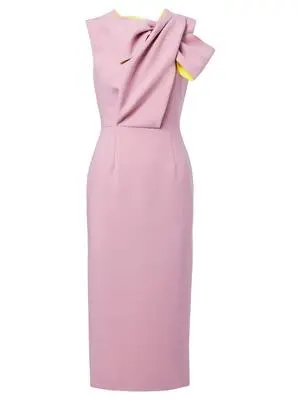 ROKSANDA Crêpe Bow-detail Dress - Pink