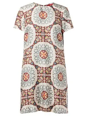 La DoubleJ Swing Printed Silk Satin Minidress Multicoloured