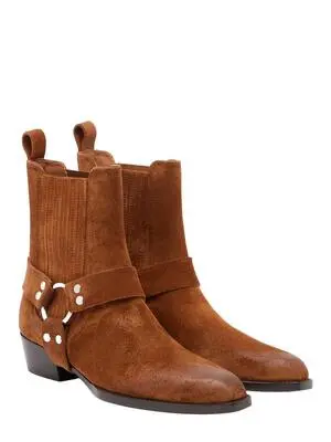 Paris Texas Helena Suede Ankle Boots - Brown