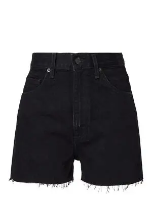 NILI LOTAN Cobain Low-rise Denim Shorts - Black