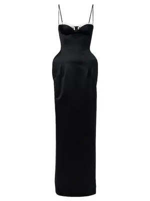 Magda Butrym Crochet-trimmed Bustier Gown - Black
