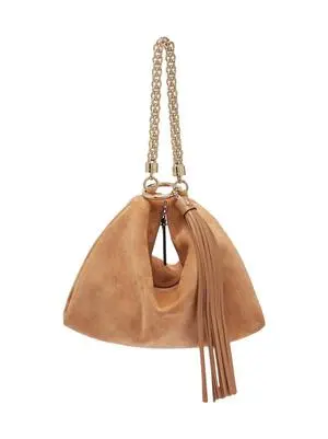 JIMMY CHOO Callie Suede Clutch - Beige