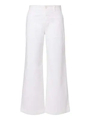 NILI LOTAN Leon Cotton Twill Cargo Pants - White