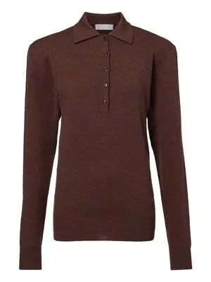 Stella McCartney Cashmere And Wool Polo Sweater - Brown