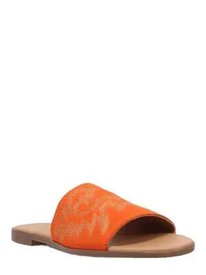 DINGO Lasso Suede Slide Sandal Orange