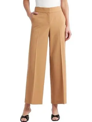 TAHARI ASL Wide Leg Trousers Camel