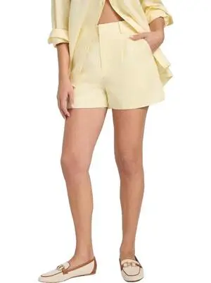 Guess Tailored Linen Shorts - Cotton Yellow