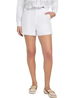 Guess Tailored Linen Shorts White