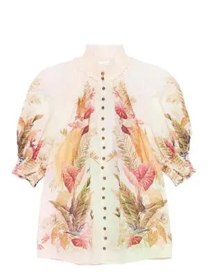 Zimmermann Ascension Floral-print Blouse - Pink
