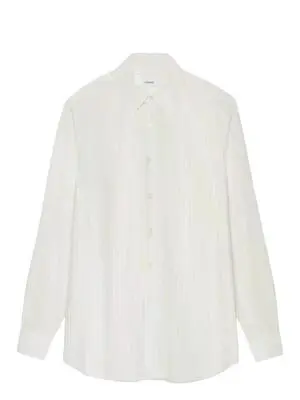 LARDINI Striped Button-up Shirt - White