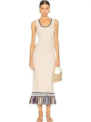 Simkhai Julianna Tank Midi Dress - Sand Multi
