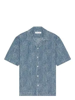 SAMSOE SAMSOE Saayo X Shirt In Blue - Washed Denim