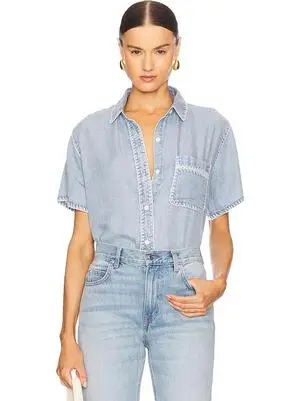Rails Lea Top - Medium Cloud Wash