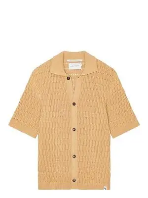 PEREGRINE Cove Knitted Shirt In Brown - Sand