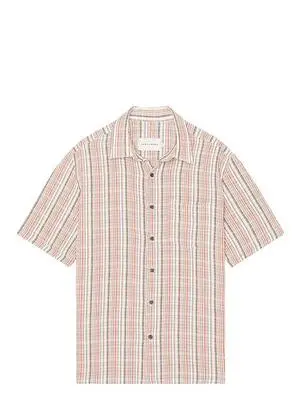 PEREGRINE Beach Shirt In Red - Candy Stripe