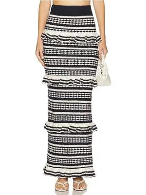 Tularosa Kaely Maxi Skirt - Navy & Ivory
