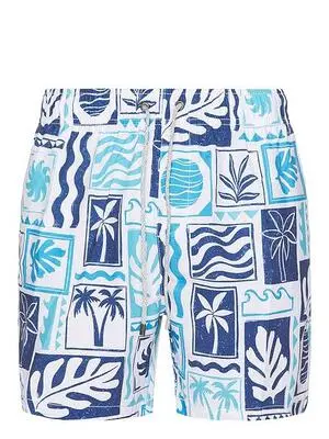 VINTAGE SUMMER 4 Way Stretch Volley Swim Shorts - Blue