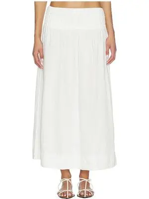 Rails Alessa Linen Maxi Skirt - White