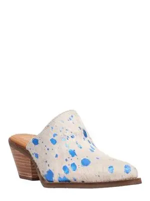 DINGO Cash Cow Calf Hair Mule - Blue