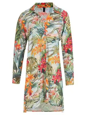 LYGIA & NANNY Floral-print Shirt Dress - Yellow