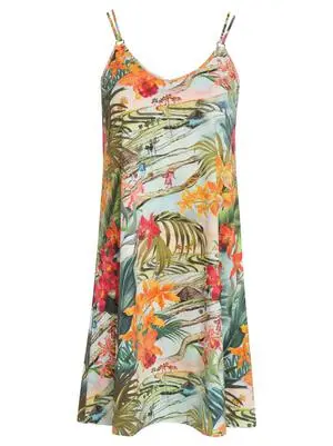 LYGIA & NANNY Floral-print Slip Dress - Green