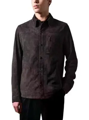 POCHE PARIS Suede Overshirt