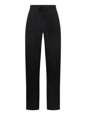 Le Kasha Organic Cotton Straight-leg Trousers - Black