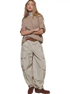 Free People Brentwood Slouch Pants - Mineral Bath