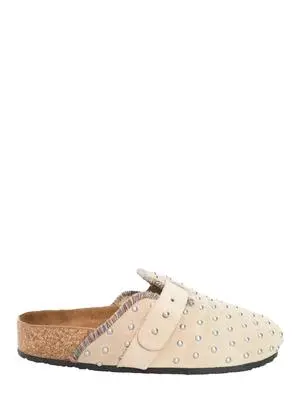 ARIZONA LOVE Stud-embellished Slip-on Mules - Neutrals