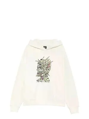 BRAIN DEAD Scrambled Head Hoodie - Neutrals
