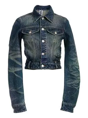 Natasha Zinko Denim Cropped Jacket - Blue