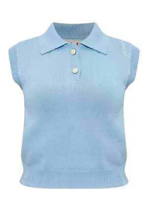 Marni Cotton Polo Top - Blue