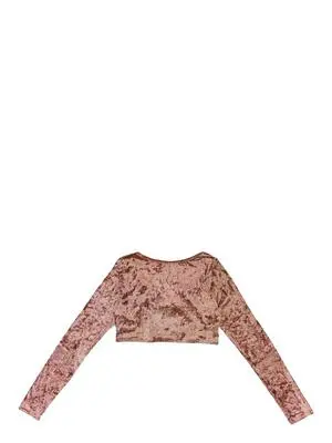 Callipygian Crushed Velvet T-shirt - Pink