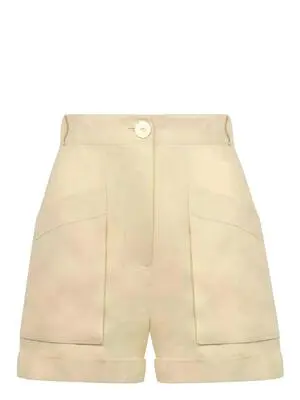 Le Kasha Pleated Utility Shorts - Neutrals