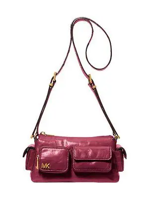 Michael Kors Dakota Small Leather Shoulder Bag - Purple
