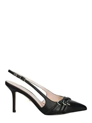 Guess 90mm Leather Slingback Pumps - Black