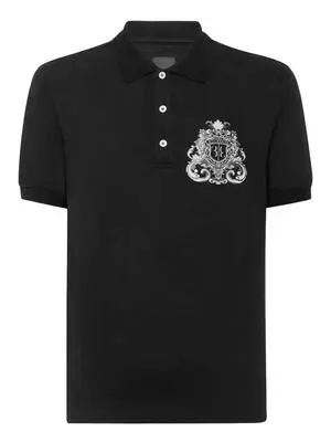 BILLIONAIRE Logo-embroidered Polo Shirt - Black