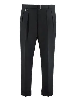 PAOLO PECORA Pleated Trousers - Black