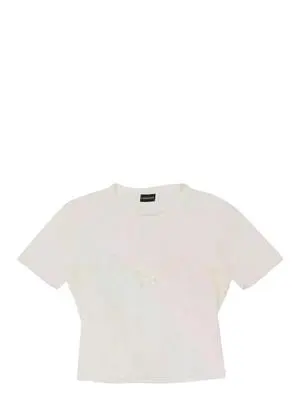 Callipygian Lace-trimmed T-shirt - White