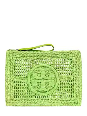 Tory Burch Ella Clutch Bag - Green