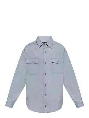 Giorgio Armani Silk Shirt - Blue