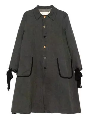 A TENTATIVE ATELIER Single-breasted Trench Coat - Grey