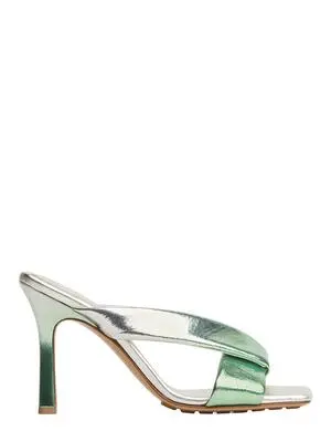 Bottega Veneta Degradé Leather Riva Mules 90 - Silver