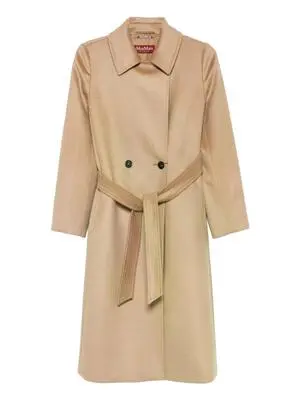 Max Mara Virgin Wool Trench Coat - Neutrals