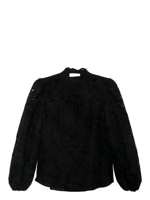 Zimmermann Rhiannon Embroidered Blouse - Black