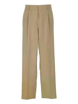 Hugo Pleated Wide-leg Trousers - Neutrals
