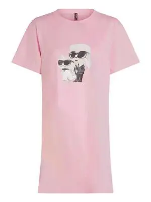 Karl Lagerfeld Ikon T-shirt Pajama Dress - Pink