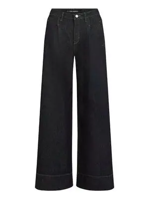 Karl Lagerfeld Cotton Wide Leg Jeans - Blue