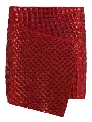 ANDREADAMO Metallic Wrap Mini Skirt