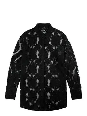 SONG FOR THE MUTE Lace-patterned Shirt - Black